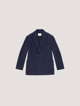 Circolo 1901 Masculine double-breasted jacket Blu Navy pinstripe / 42