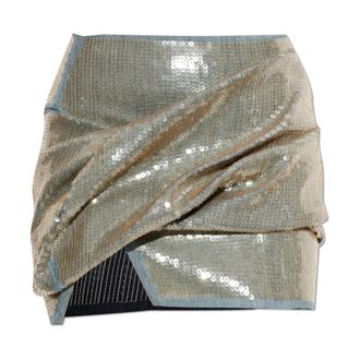 Rick Owens Sequin-Embellishment Mini Skirt - - Skirts - Damen - Blau - M