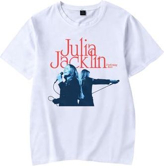Generic Julia Jacklin Pic T-shirt d&eacute;contract&eacute; &agrave; manches courtes pour femme et homme, blanc, XXS