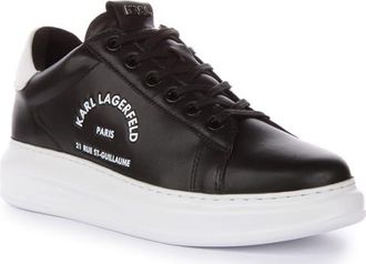 Karl Lagerfeld Maison Karl Mens Lace Up Leather Trainers (Faire des bousculades, EU 46)