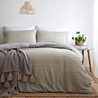 furn. Die Leinen Yard Signature Ombre Bettbezug-Set