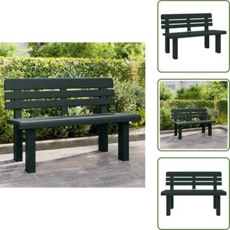 vidaXL The Living Store - Gartenbank Gr&uuml;n 110x52x71 cm Polypropylen - Gartenzubeh&ouml;r - Gartenbank - Outdoor M&ouml;bel - Balkonm&ouml;bel - Terrassenm&ouml;beln