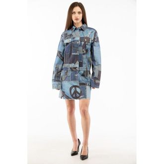 Moschino Mehrfarbiges Baumwoll-Casual-Kleid