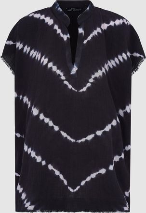 Maison Saint Julien Tunique Propriano Tie-Dye Black Navy