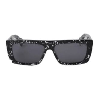 Marcelo Burlon unisex, Accessoires, Brun, Taille: 57 MM Lunettes de soleil Squadrata noires