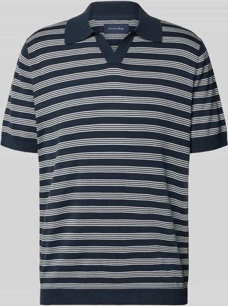 Christian Berg Regular Fit Poloshirt mit V-Ausschnitt