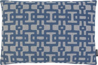 Rohleder Home Collection Home Collection Kissen - Metro - Hudson - 60 x 40 cm - Kissen in angesagtem Grafikmuster- kontrastreiche Farbt&ouml;ne Grau und Blau - Made in Germany