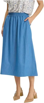 In Front IN Front, Femme, Jupes, Bleu, Taille: 42 FR Midi Skirts