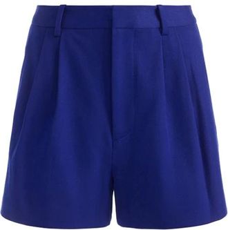 Alice & Olivia Femme, Shorts, Bleu, Taille: 32 FR Conry Pleated Short