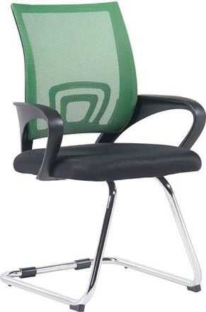 Clp Chaise De Visiteurs Eureka en Maille I Si&egrave;ge Zone Dattente avec Accoudoirs I Chaise avec Pi&egrave;tement en M&eacute;tal I Patins antid&eacute;rapant, Couleur:Vert