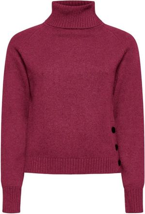 Silvian Heach Dolcevita mit seitlichen Kn&ouml;pfen - - Knitwear - Damen - Rot - M
