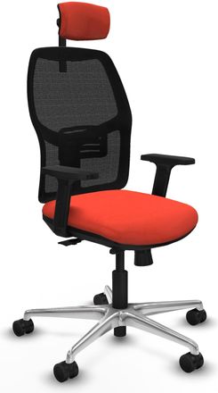 Piqueras y Crespo Alfera Arbeitsstuhl mit 2D-Armen, h&ouml;henverstellbarer Lendenwirbelst&uuml;tze und h&ouml;henverstellbarem Kopfteil und Neigungsverstellung, ausgestattet mit Sync