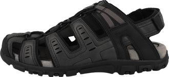 Geox Herren Uomo Strada C Sport Sandal, Schwarz, 46 EU