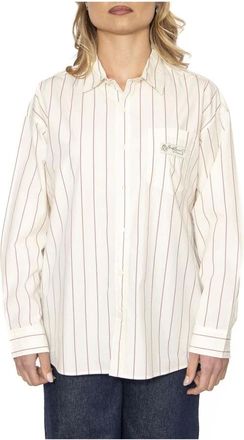 Obey Femme, Blouses et Chemises, Beige, Taille: 40 FR Chemise &agrave; manches longues boutonn&eacute;e sur le devant