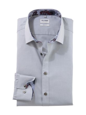 Olymp Herren Oberhemd Langarm Level Five,Uni,Level 5,21 New York Kent-2,kitt 75,39