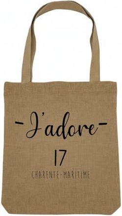 Fabulous Sac Shopping Tote Bag Aspect Lin - JAdore 17 Charente Maritime Departement France Region - Sac de Courses Toile Epaisse 360g Beige Naturel Cabas Port&eacute;