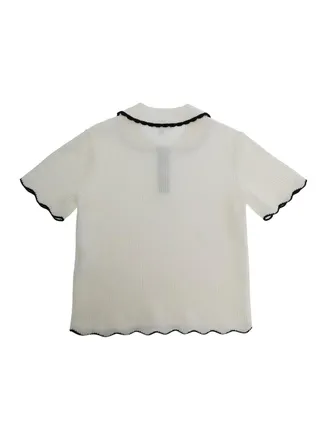 Emporio Armani Girls Kids T-Shirt White Cotton Top