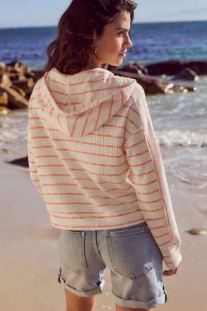 Next Kapuzenpullover Pullover mit Waffelstruktur und Rei&szlig;verschluss (1-tlg)