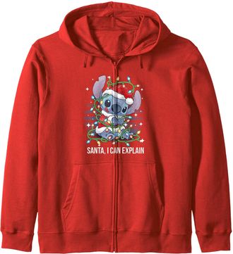 Disney Lilo & Stitch Christmas Santa I Can Explain Cute Mess Kapuzenjacke