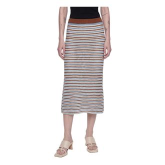 Marni Femme, Jupes, Multicolore, Taille: 34 FR Striped Cotton Crochet Skirt