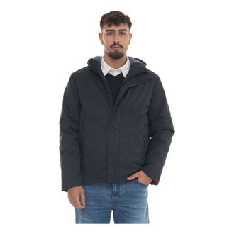 Emporio Armani Veste &agrave; capuche avec fermeture &eacute;clair et logo - Homme - Vestes - Bleu - Taille: L