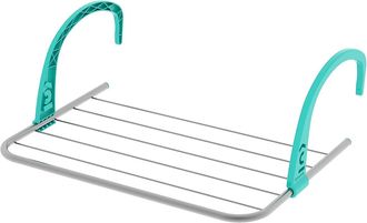 Colombo H&H Pengo St297 Easy Thermo Wäscheständer, Metall, 34x3x50 cm, Grau Blau, 0.3 kg, 2 kg max., Bodenmontage, Trocknen und Lüften von Kleidung