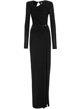 Philipp Plein Langes Kleid mit Piercing - Schwarz