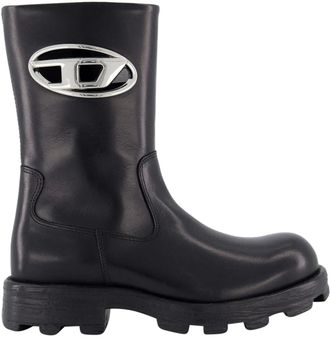 Diesel Stiefel - Dames Hammer Biker Boot Zwart - Gr. 37 (EU) - in Schwarz - f&uuml;r Damen
