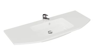 PELIPAL Waschtisch aus Mineralmarmor Quickset 328 in Wei&szlig;, 112 cm breit | Mineralmarmor-Waschtisch, 48.0 x 112.0 x 2.0 cm