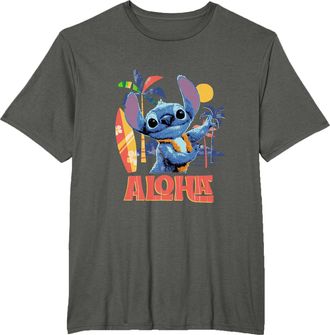 Disney Lilo & Stitch Aloha Hula Dance Distressed T-Shirt