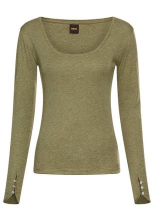 HUGO BOSS Langarmshirt Edeline Premium Damenmode