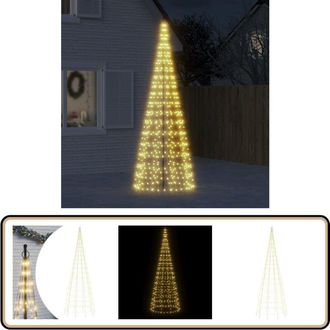 vidaXL vidaXL LED-Weihnachtsbaum f&uuml;r Fahnenmast 550 LEDs Warmwei&szlig; 300 cm