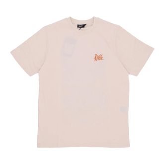 Dolly Noire Beiges Herren T-Shirt mit Siebdruck - - Tops - Herren - Beige - XL