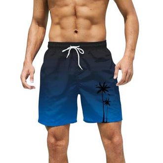 Generic Short de plage pour homme - Short de bain d&eacute;contract&eacute; et doux pour les vacances, bleu, 3XL