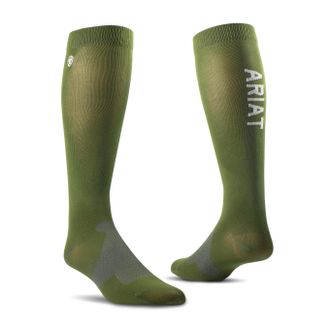 Ariat TEK Essential Performance Socks in Olive, Size OS