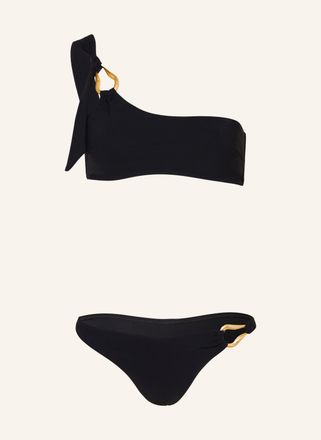 Zimmermann One-Shoulder-Bikini Roselight schwarz