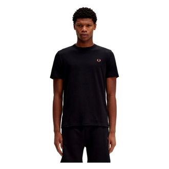 Fred Perry Homme, Tops, Noir, Taille: S T-shirt noir avec petit logo