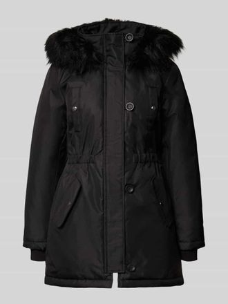 Only Regular Fit Parka aus Polyester mit abnehmbarem Kunstfellbesatz Modell Iris