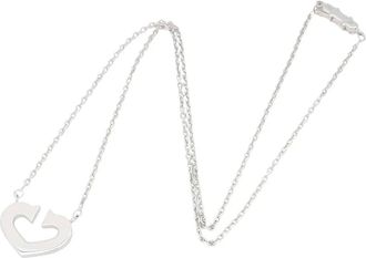 Cartier 2010-2020 18K White Gold C de Cartier Heart Pendant necklace - Silber