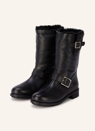 Jimmy Choo London Biker Boots schwarz