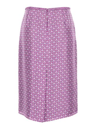 Gucci Womens Skirt Violet Silk