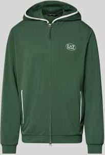 Emporio Armani Sweatjacke mit Logo und Zweiwege-Rei&szlig;verschluss