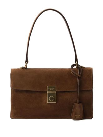 Prada sac porté épaule Soft Sound médium - Marron