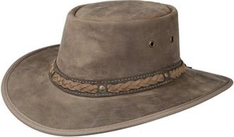 Barmah Chapeau Squashy Bronco BARMAH chapeau en cuir de boeuf chapeau d´exterieur (XL/60-61 - beige)