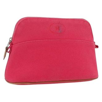 Herm&egrave;s Pre-owned Vintage Canvas Pouch - - Pre-owned - Damen - Rot - ONE SIZE
