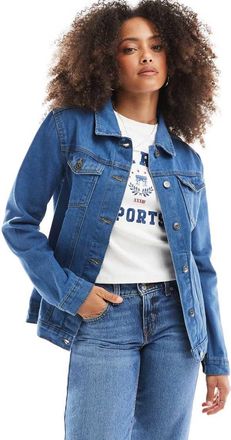 Brave Soul Veste oversize en jean - Bleu moyen