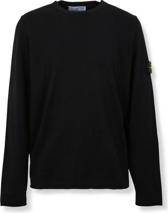 Stone Island Homme, Pulls, Noir, Taille: XL Pull Ras du Cou avec Bords Roul&eacute;s