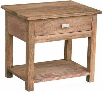 Massivmoebel24 Nachttisch Sheesham 50x35x45 braun ge&ouml;lt nature brown 91