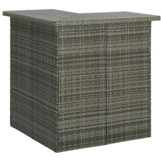 vidaXL Table dangle de bar Gris 100x50x105 cm R&eacute;sine tress&eacute;e