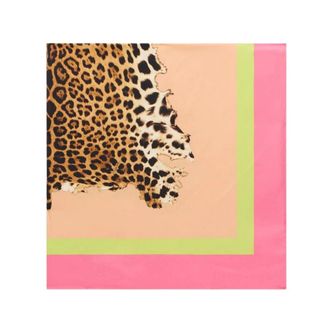 Roberto Cavalli Femme, Accessoires, Multicolore, Taille: ONE Size Foulard en soie &agrave; imprim&eacute; pop